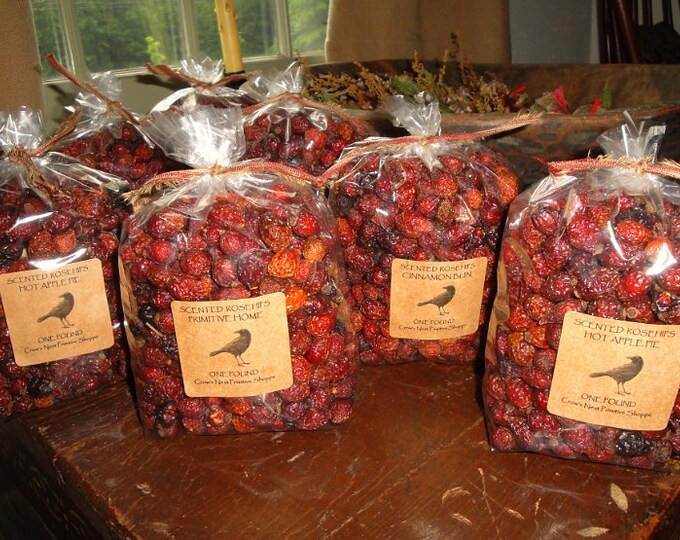 Bulk Scented Rosehips Potpourri Primitive Packaged and Labeled 13 ...