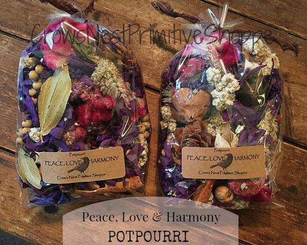 Peace Love and Harmony Potpourri Mixture of Purple Flowers, Spices ...