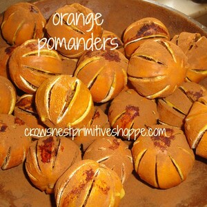Hanging Whole Dried Orange Pomander Dipped in Certified Organic Beeswax ...
