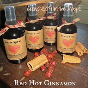 Red Hot Cinnamon Primitive Room Spray 4 or 8 Ounce Spray Bottle Scented ...