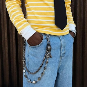 Double Layered Dice Wallet Chain: Grunge Jean Keychain - Etsy