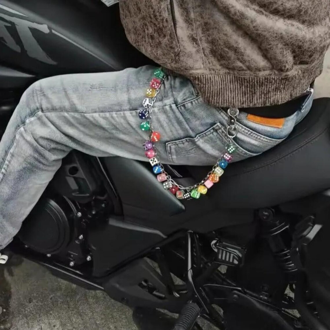 Colorful Chunky Dice Wallet Chain: Y2K Goth Punk Pants Belt - Etsy