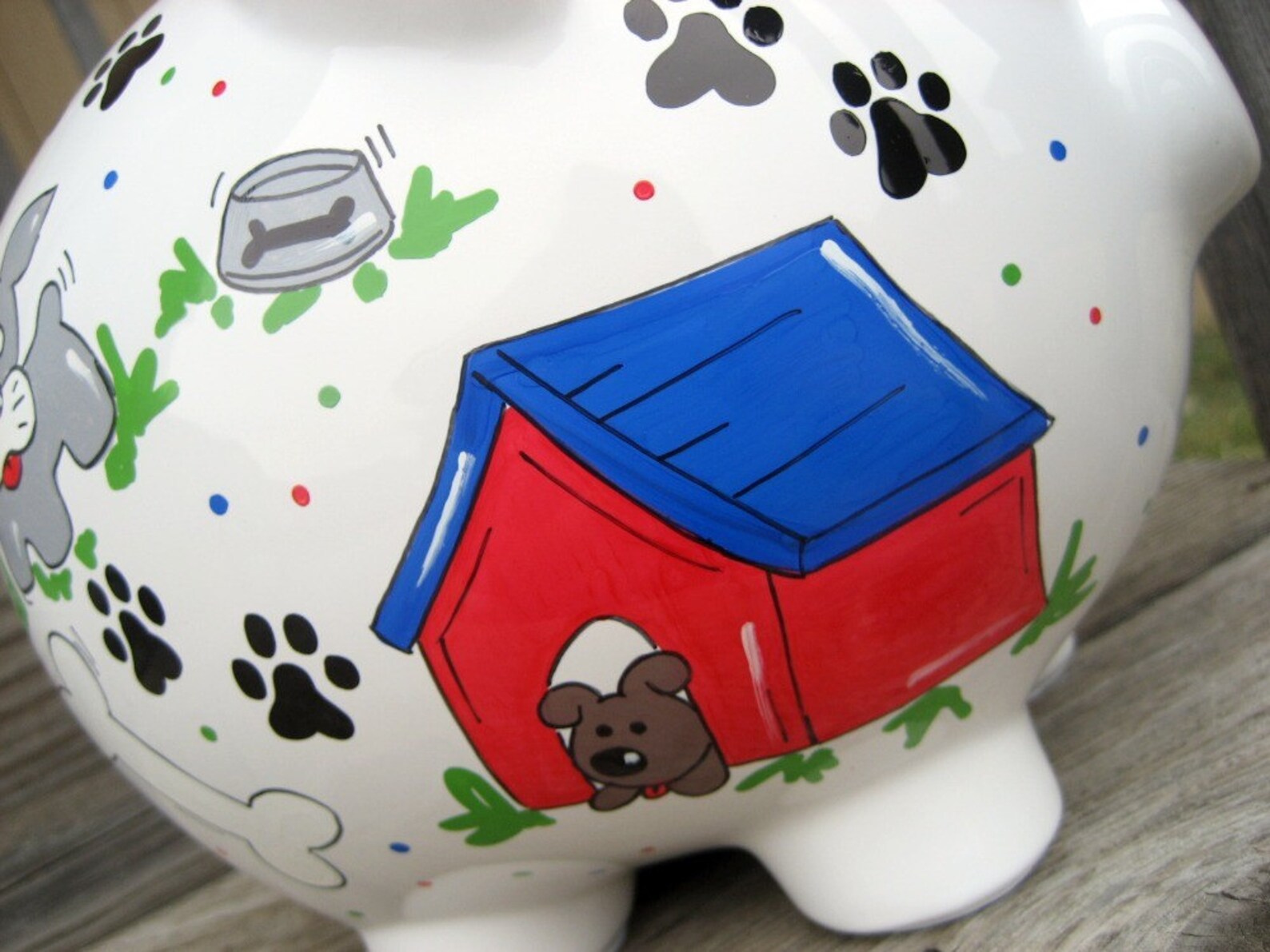 Puppy Dog Personalized Piggy Bank-large - Etsy