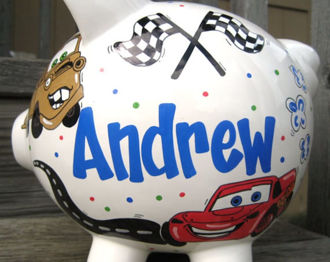 Large-custom Cars Personalized Piggy Bank - Etsy
