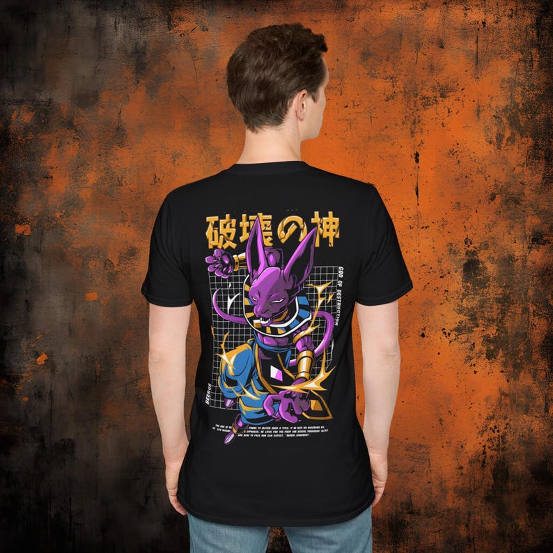 Dragon Ball Super Beerus Anime Graphic Tee Otaku Clothing Unisex Mens ...