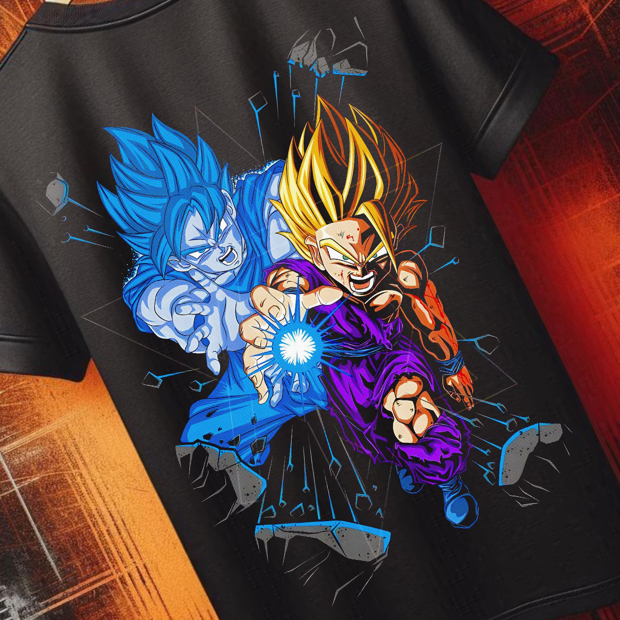 Dragon Ball Z Goku Gohan Kamehameha Anime Graphic Tee Otaku Clothing ...