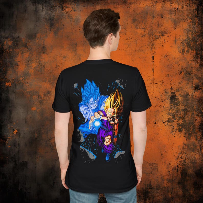 Dragon Ball Z Goku Gohan Kamehameha Anime Graphic Tee Otaku Clothing ...