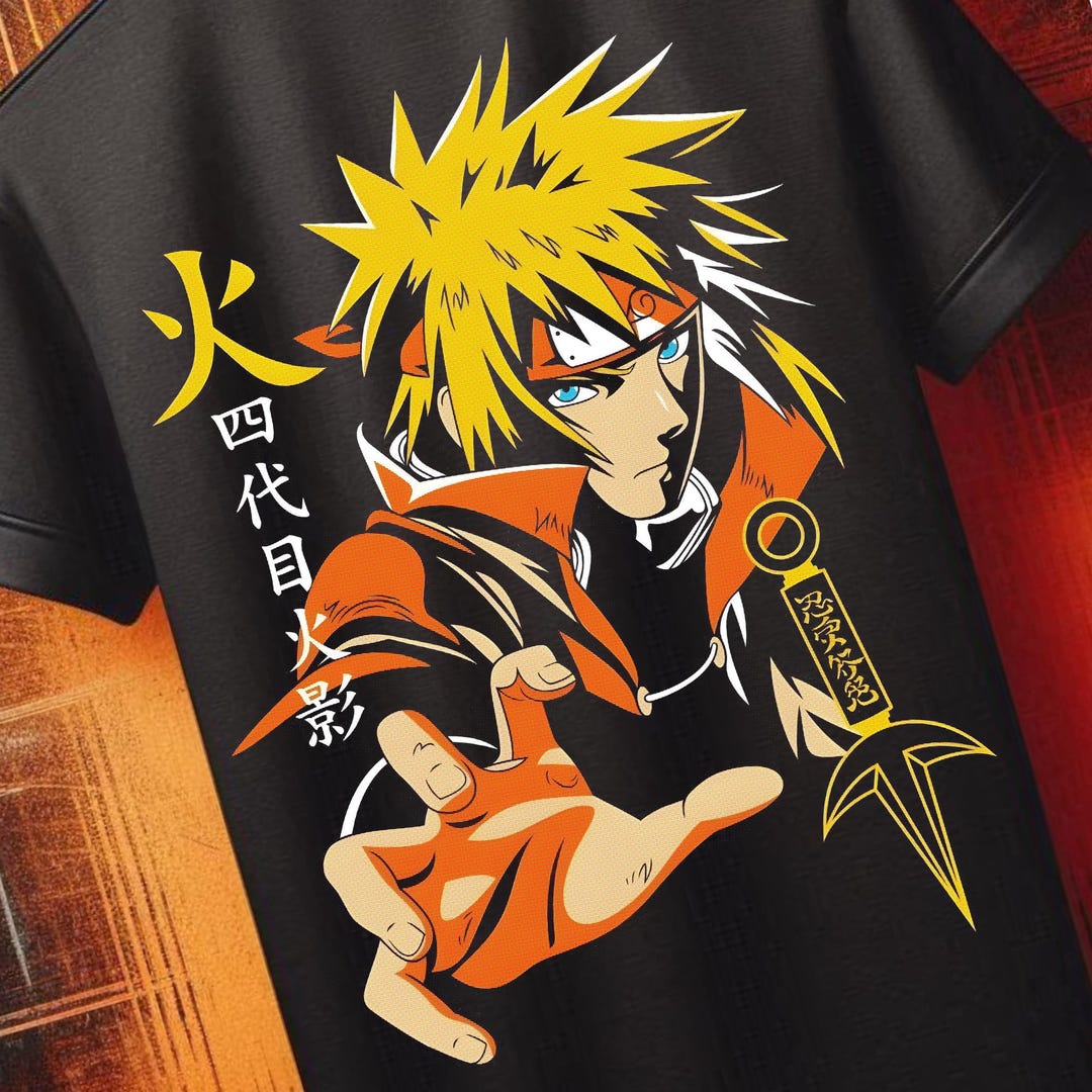 Naruto Minato Anime Graphic Tee Otaku Clothing Unisex Mens & Womens ...