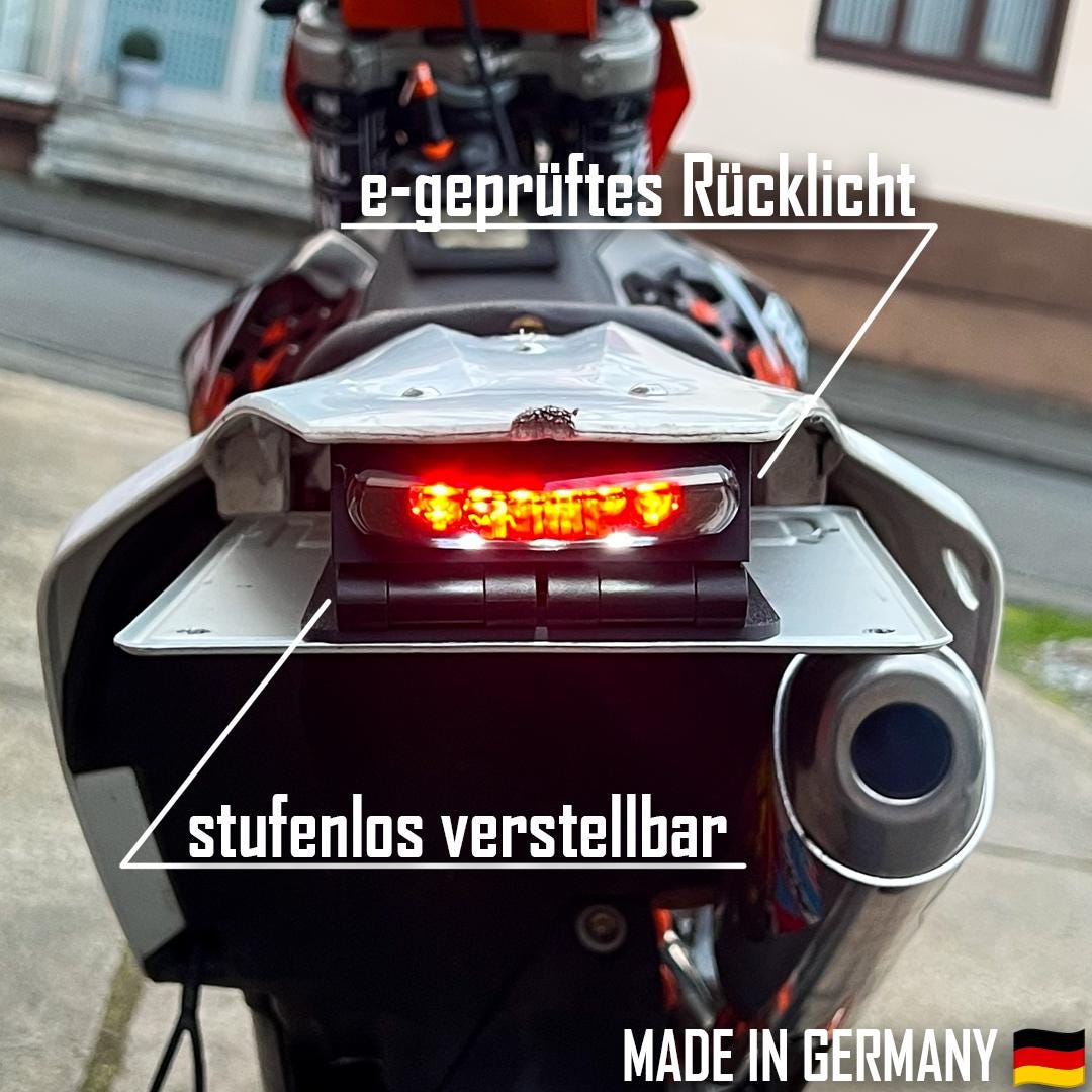 Foldable License Plate Holder | Universal | Enduro / Supermoto | Freely ...