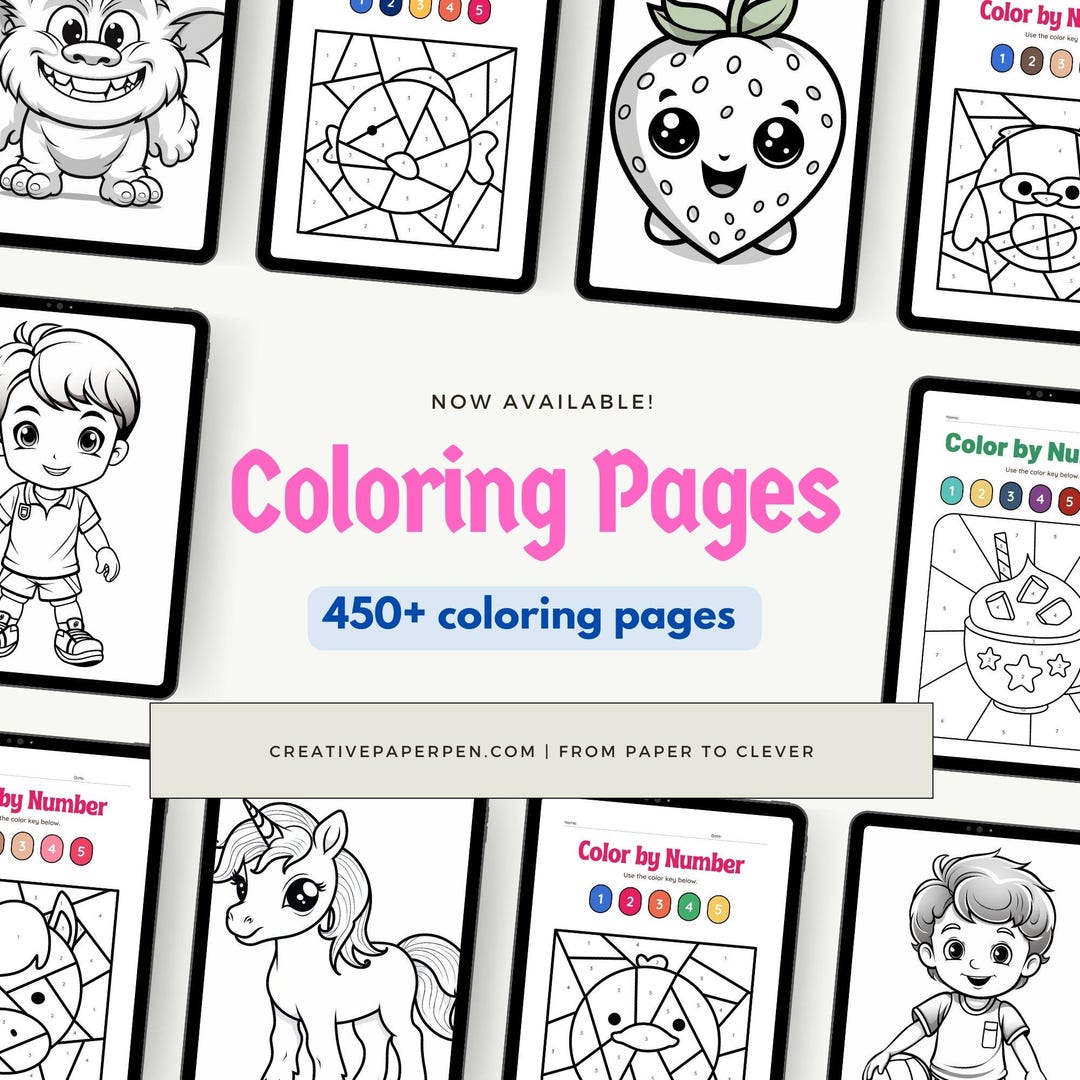 450++ COLORING PAGE Smart Coloring Book/ Learn Gradation Coloring ...