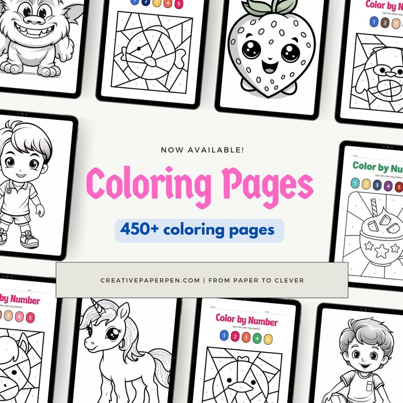 450 COLORING PAGE Smart Coloring Book/ Learn Gradation Coloring ...
