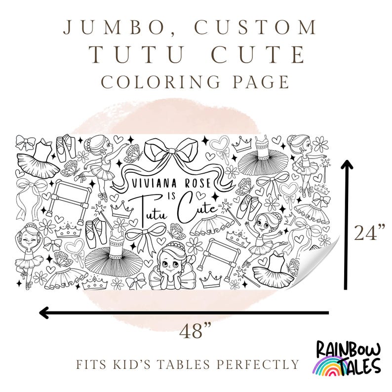 Giant Tutu Cute Birthday Coloring Page, Ballet Coloring Page, Ballerina ...