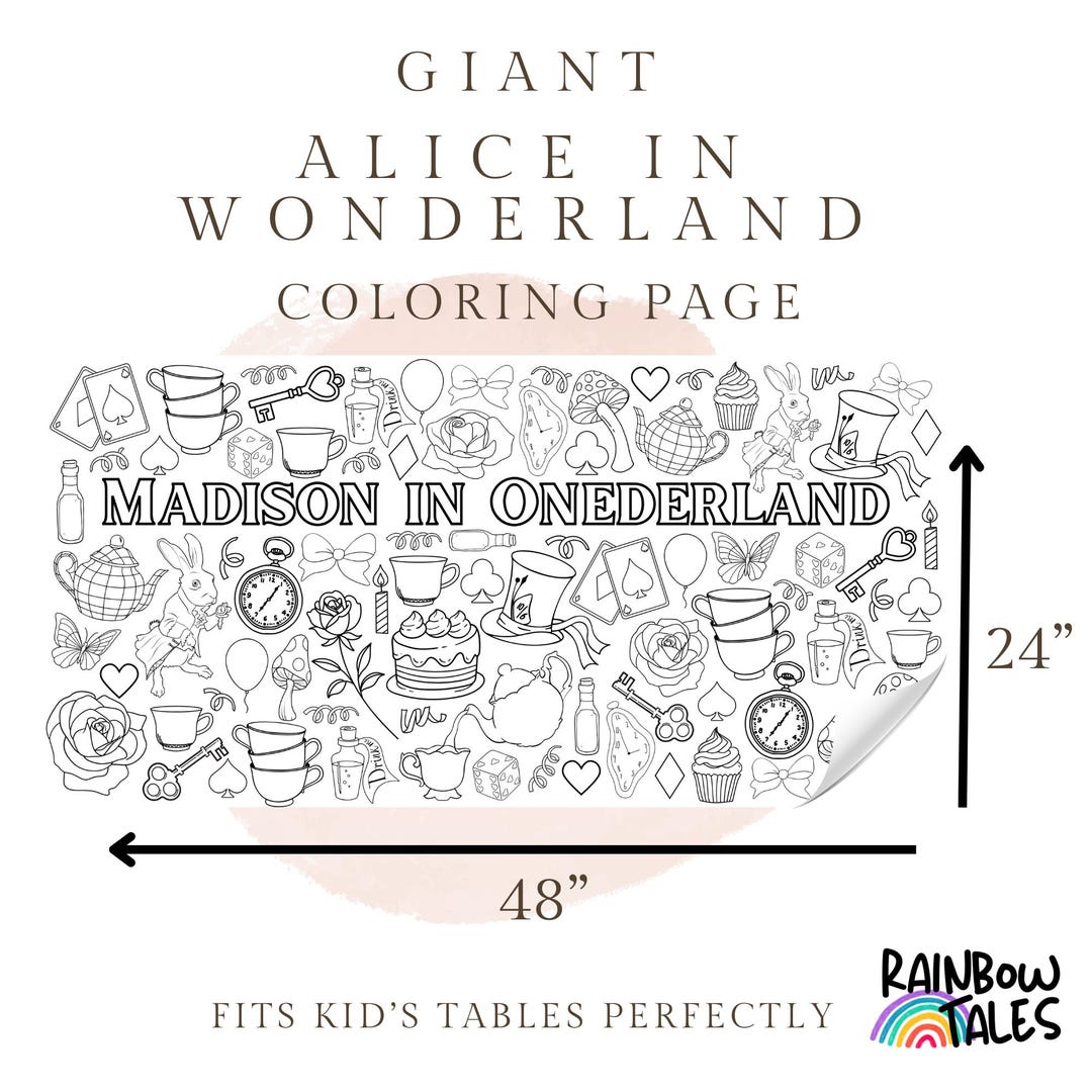 Gabby’s Dollhouse Birthday Coloring Page Banner 24x48 | Large Party ...