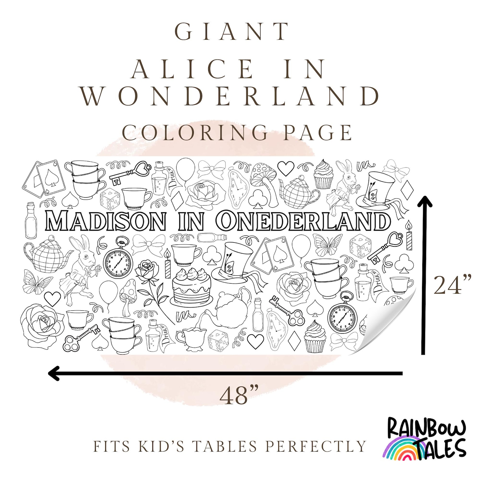 Gabby’s Dollhouse Birthday Coloring Page Banner 24x48 | Large Party ...