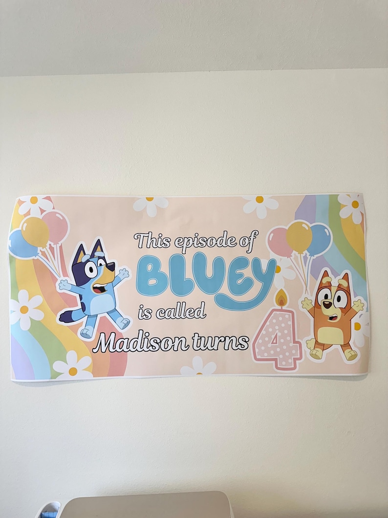 Bluey Birthday Banner, This Episode of Bluey is Called Birthday Banner ...