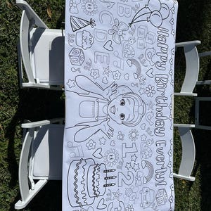 Ms Rachel Birthday Giant Coloring Page, Giant Coloring Banner, Ms ...