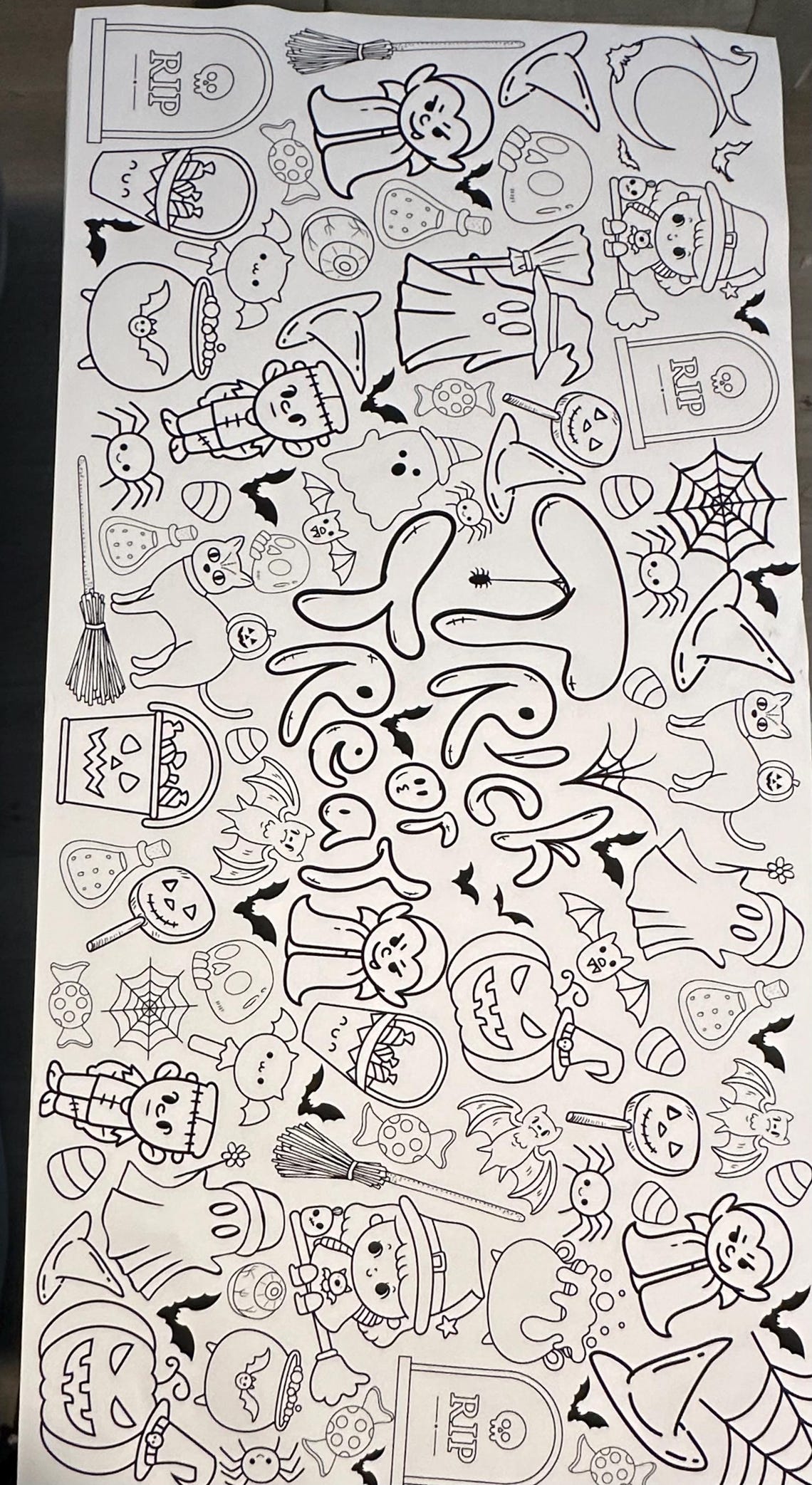 Jumbo Kid’s Halloween Coloring Page - Etsy