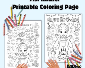 Ms Rachel Coloring Pages (3 Pack) - DIGITAL DOWNLOAD - Etsy