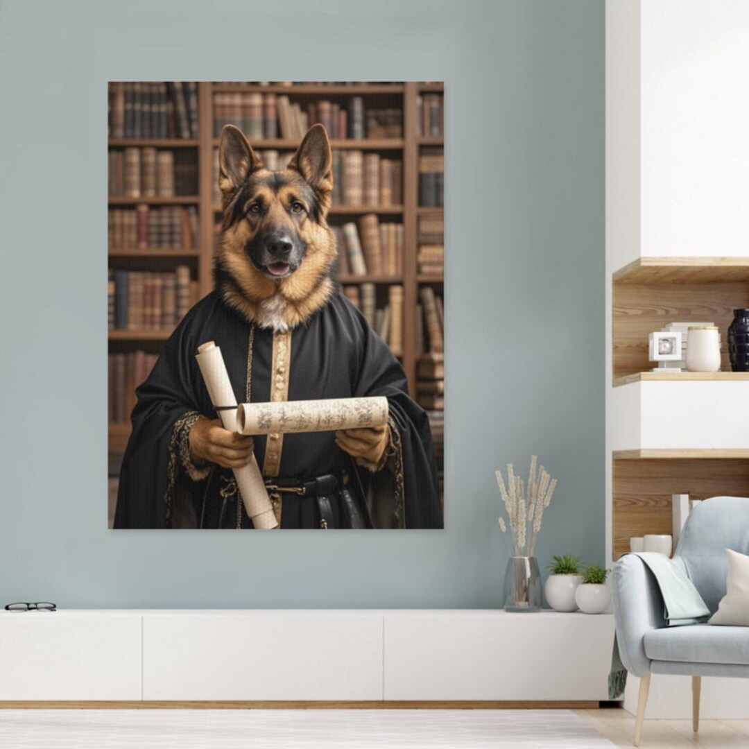 Historical Philosopher Dog Portrait, Custom Renaissance Style Dog ...