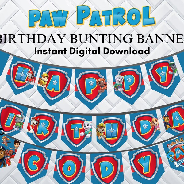 Paw Patrol Banner - Etsy