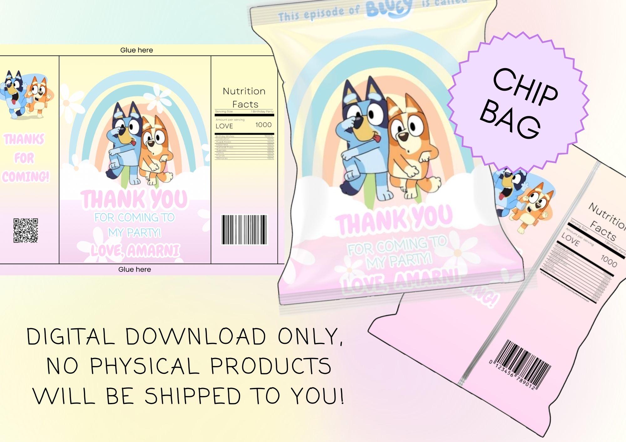 Bluey Party Bundle, Editable Birthday Bundle, Bluey Party Favors ...