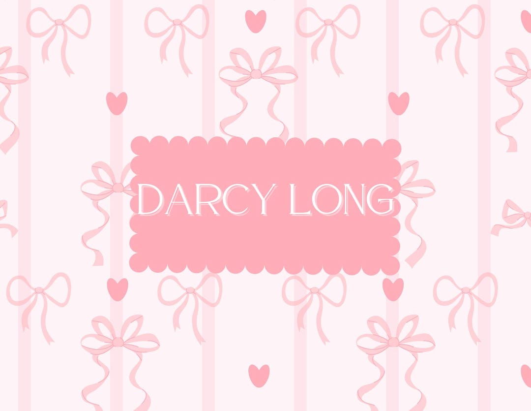 Stationary Calling Card Note Card Coquette Pink Scallop Style Bows and ...