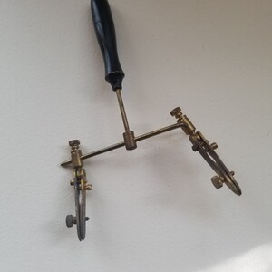 Vintage Third Hand Tool, Vintage Brass and Wood Third Hand Vice ...