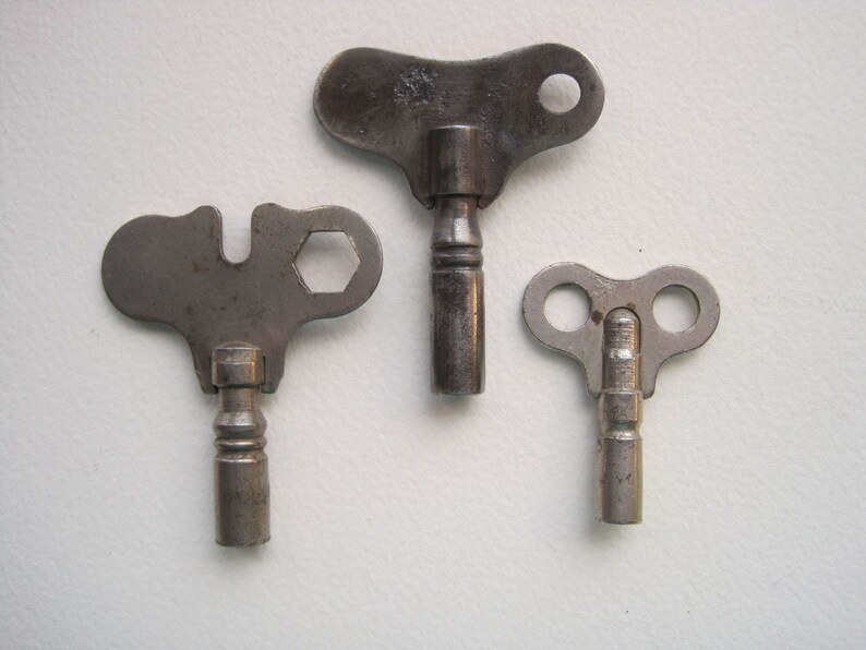 Keys, 3 Vintage Clock Keys, Antique Clock Keys, Collectable Keys ...