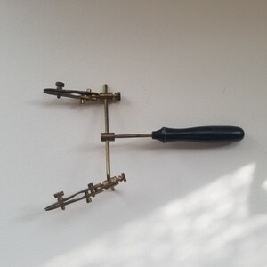 Vintage Third Hand Tool, Vintage Brass and Wood Third Hand Vice ...