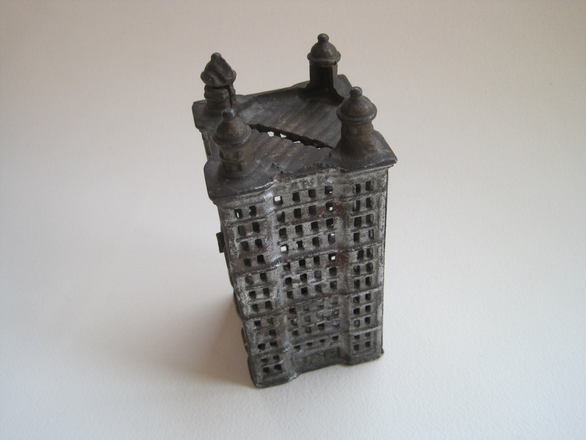 Vintage Cast Iron Bank Antique Skyscraper Cast Iron Bank - Etsy