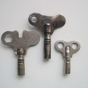 Keys, 3 Vintage Clock Keys, Antique Clock Keys, Collectable Keys ...