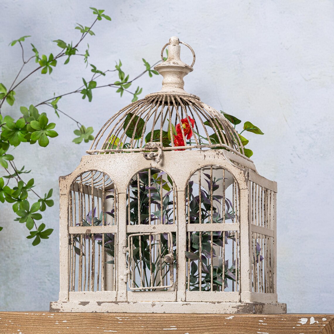 French Style Bird Cage, Metal Tabletop Decoration, Country Wedding Decoration Metal Birdcage ...