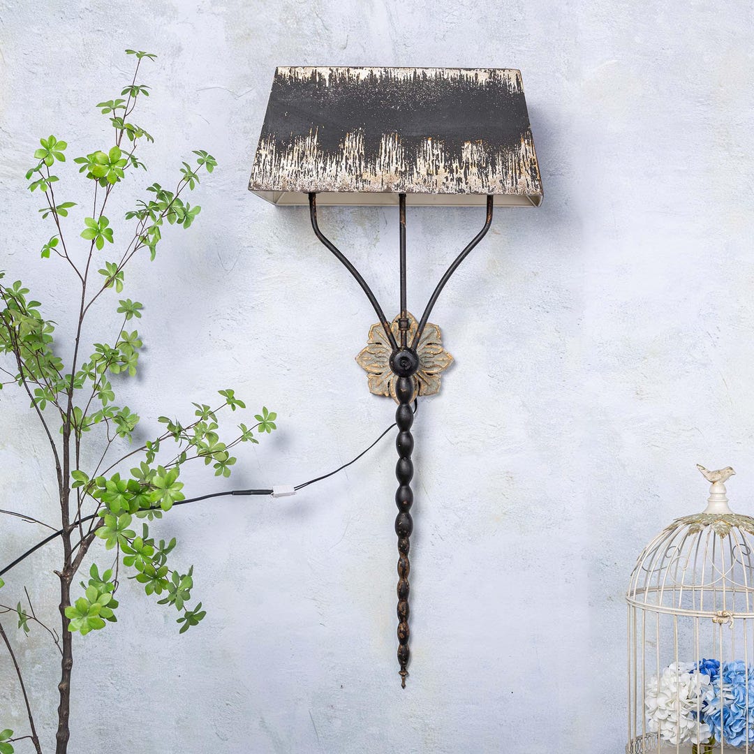 Country Style Wall Lamp, Shabby Chic Wall Light, Rustic Elegant Wall ...