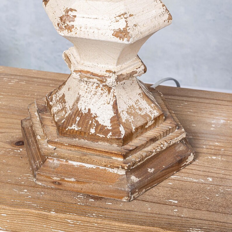 Vintage Distressed Metal Table Lamp With Black Shade, Rustic Farmhouse ...
