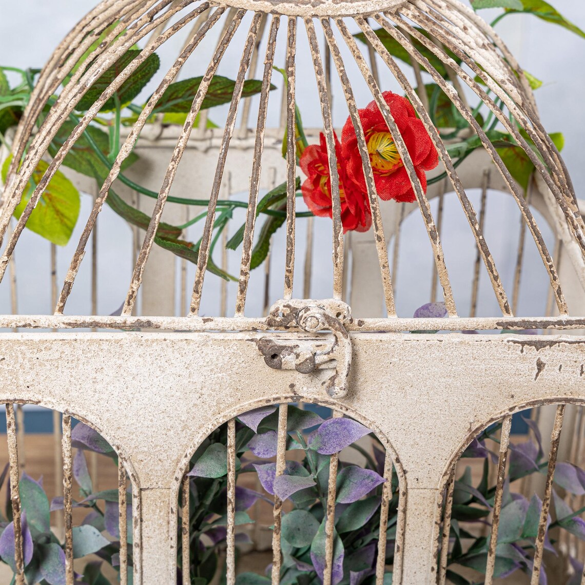 French Style Bird Cage, Metal Tabletop Decoration, Country Wedding Decoration Metal Birdcage ...