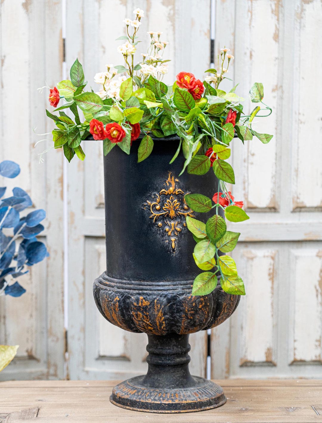 Antique Flower Pots Vintage Vase Country Style Old Fashioned Vase With ...