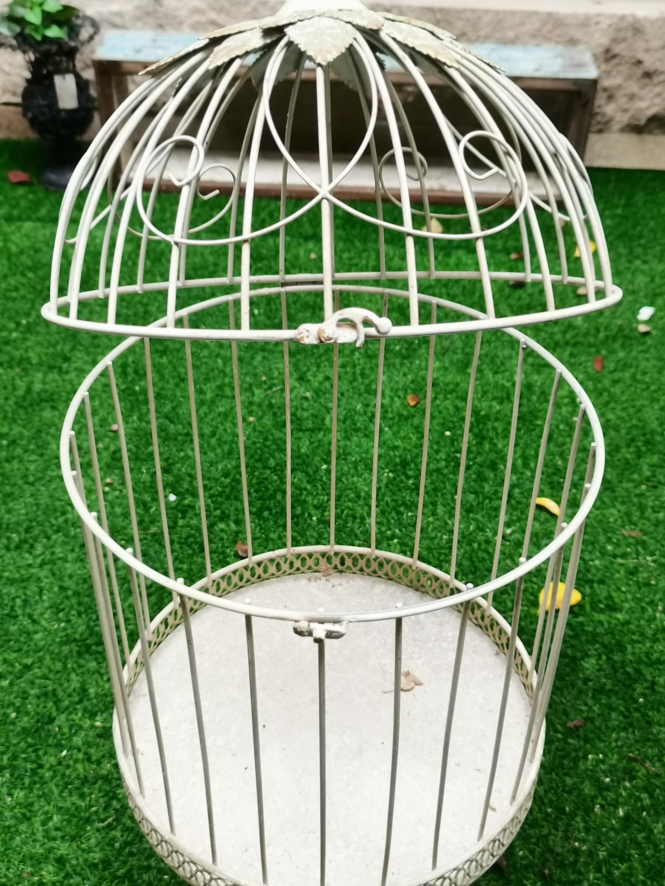 Vintage Large Bird Cage Hand Carved Plant Display Personalized Plant ...