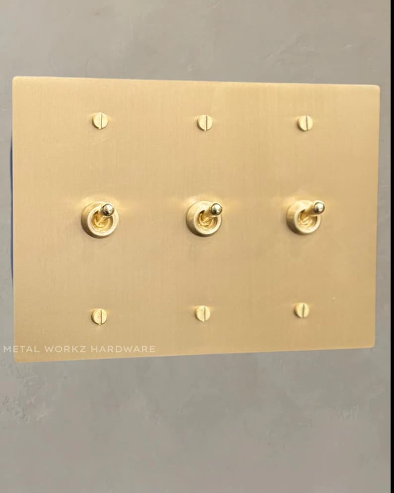 Brass Vintage Toggle Light Switch (3-gang) Brass - Etsy