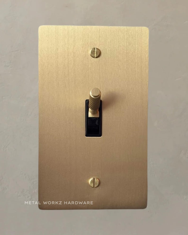 Brass Modern Toggle Light Switch (1-gang) Brass - Etsy
