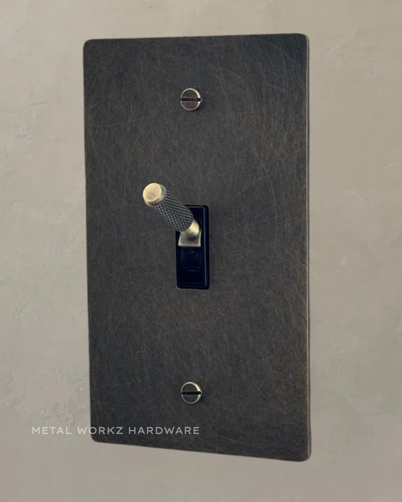 Brass Modern Toggle Light Switch (1-gang) Antique Bronze - Etsy