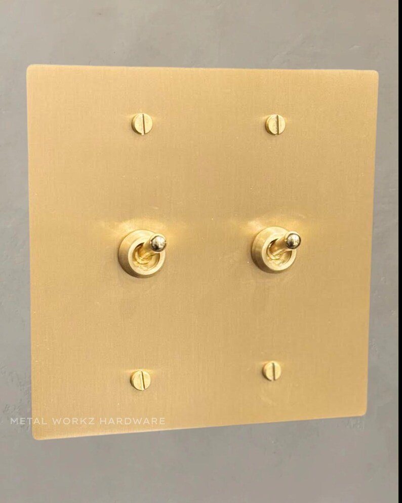 Brass Vintage Toggle Light Switch (2-gang) Brass - Etsy
