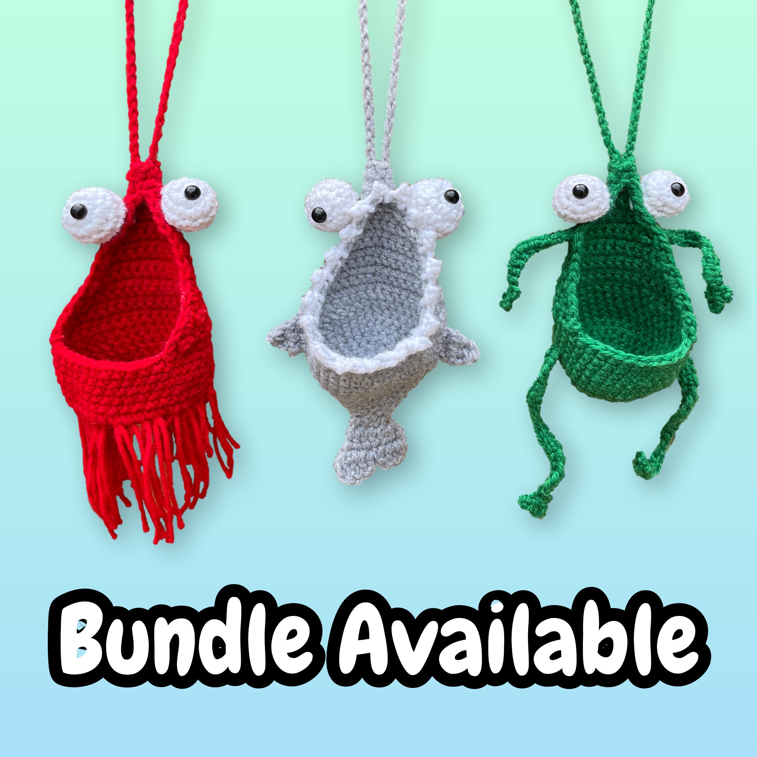 Yip Yip Holder Crochet Pattern Alien Plant Hanger Crochet Martian Basket Crochet Planter Car ...