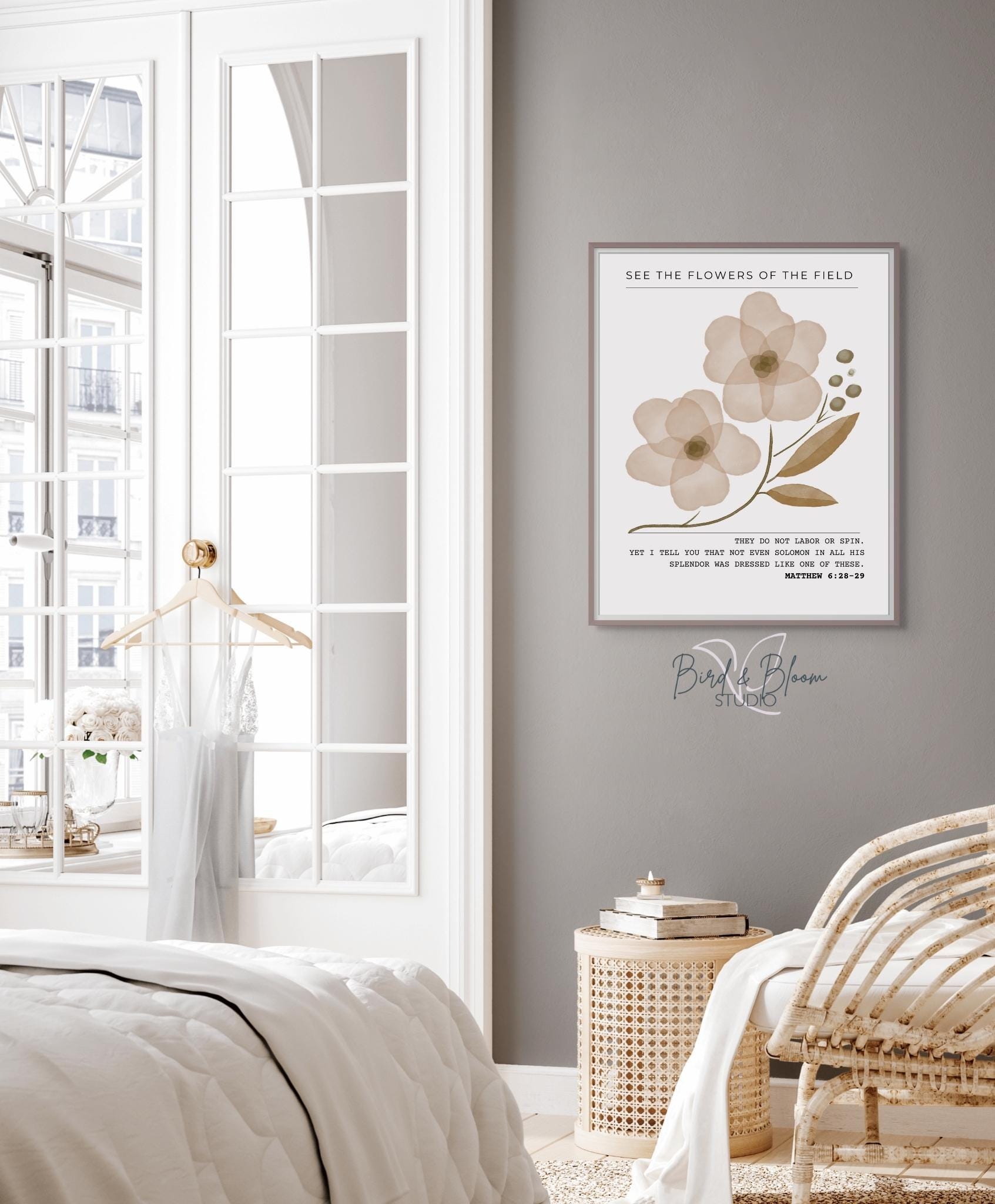 Modern Christian Wall Art Scripture Wall Art Neutral Wall Art Bible ...