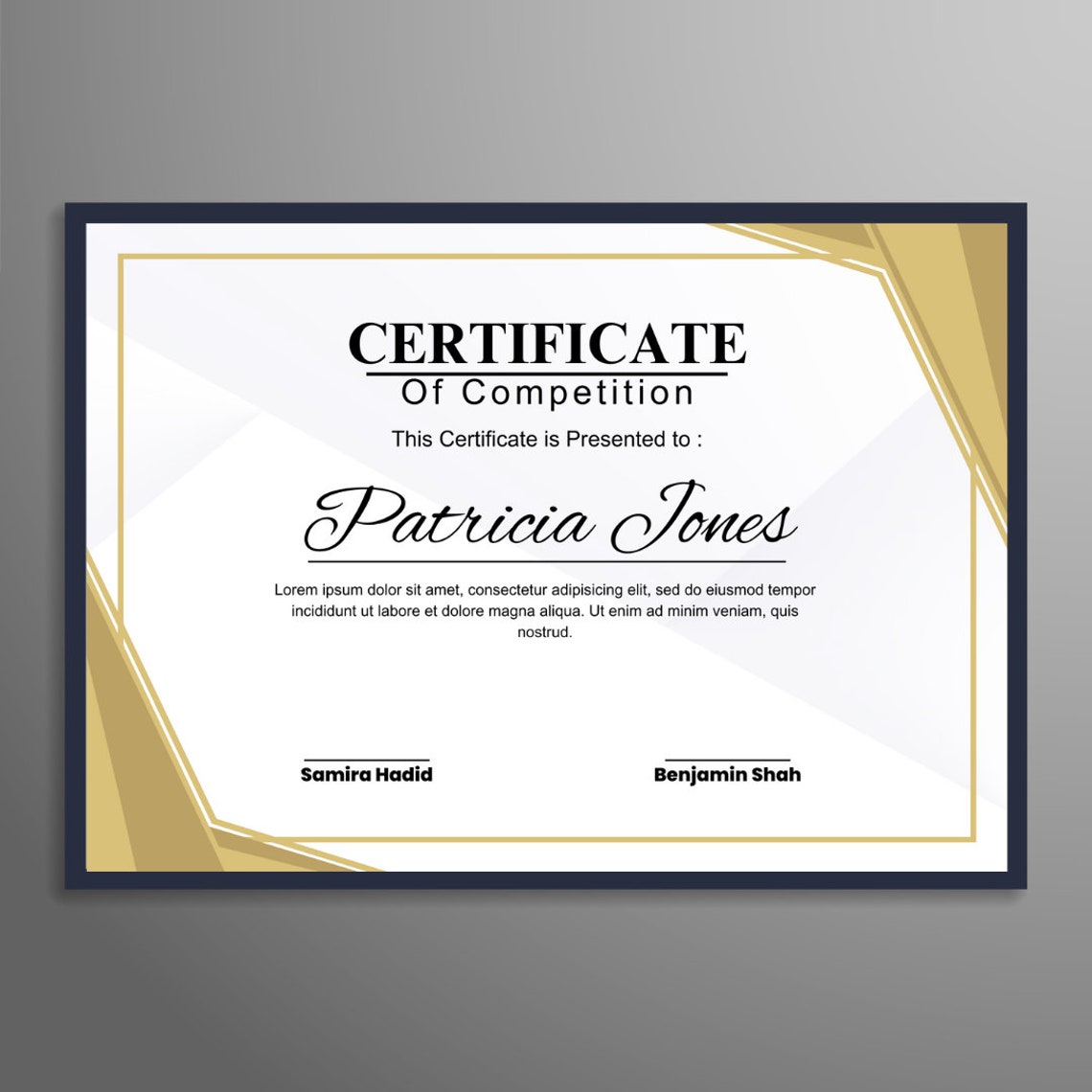 Modern Elegant Certificate of Competition, Stylish PDF Document for ...