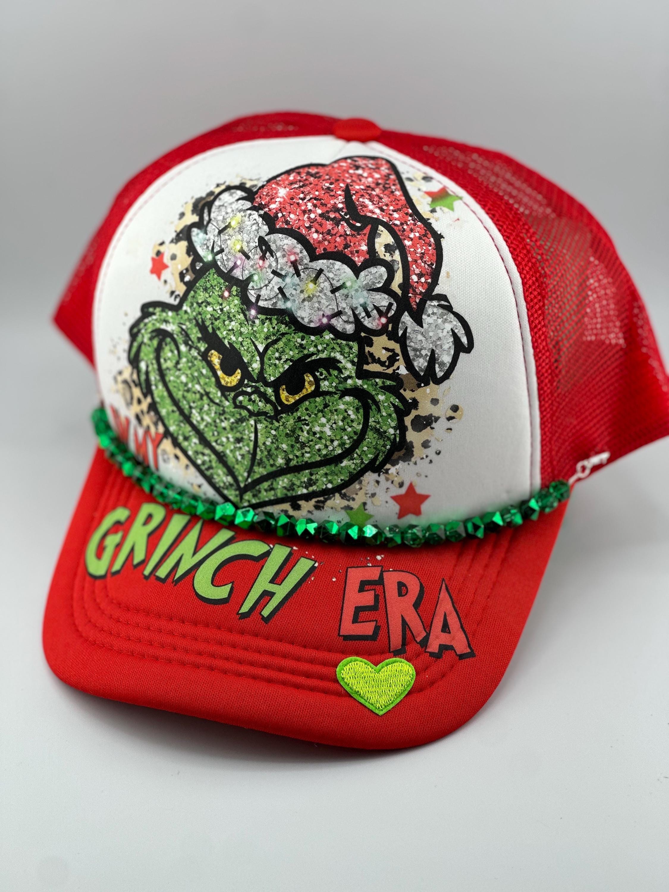 Im in My Grinch Era Christmas Trucker Hat W/ Hat Chain Gifts Great for ...