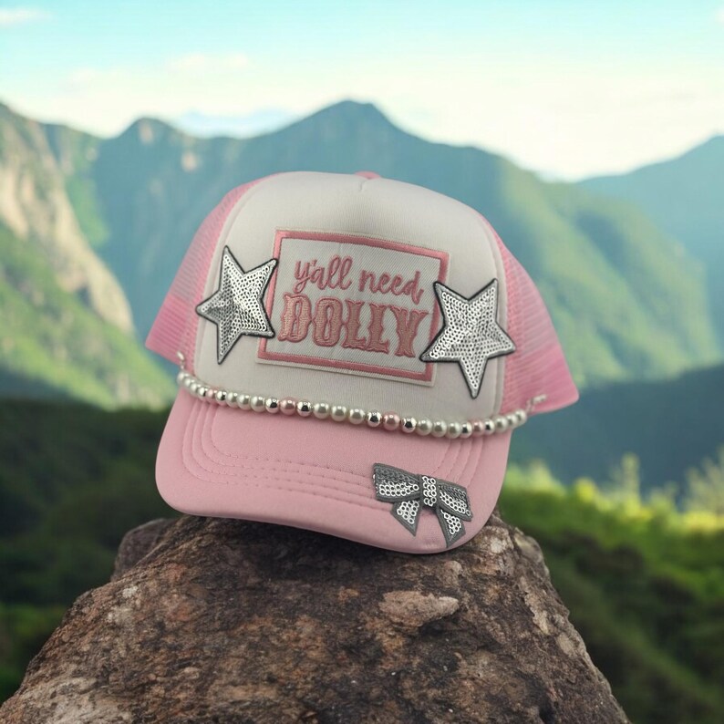 Youth Kids Dolly Parton Yall Need Dolly Trucker Hat W/ Hat Chain Dollywood Gatlinburg Christmas ...
