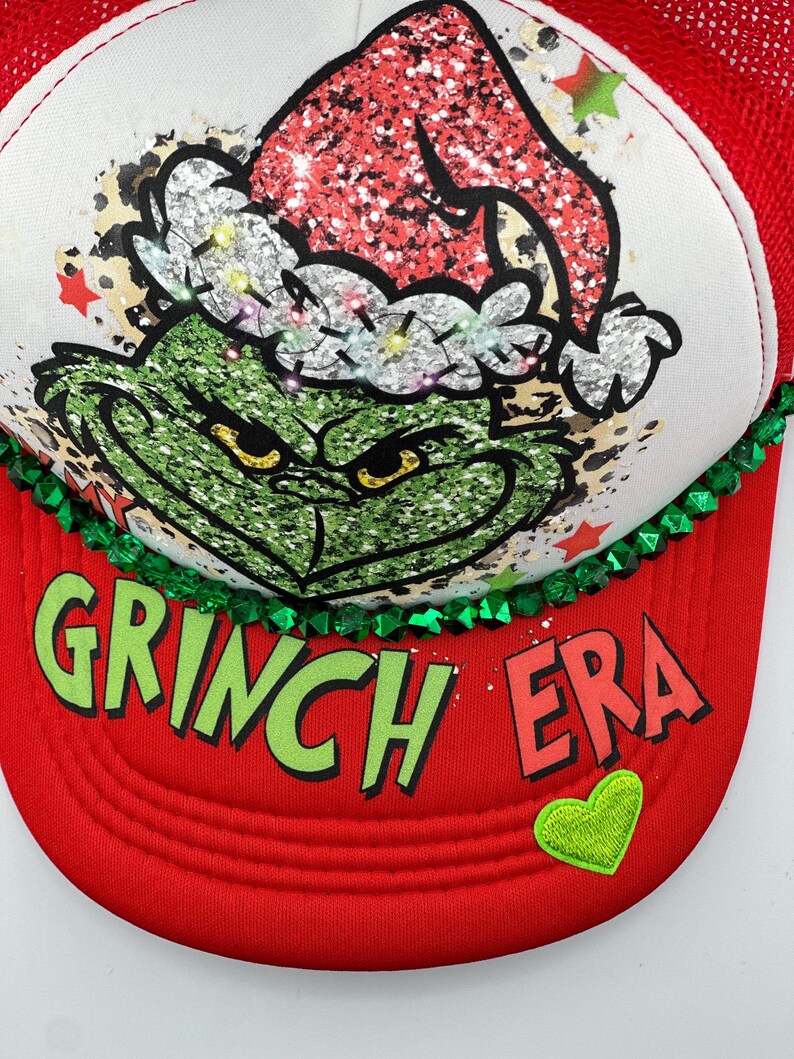 Im in My Grinch Era Christmas Trucker Hat W/ Hat Chain Gifts Great for ...