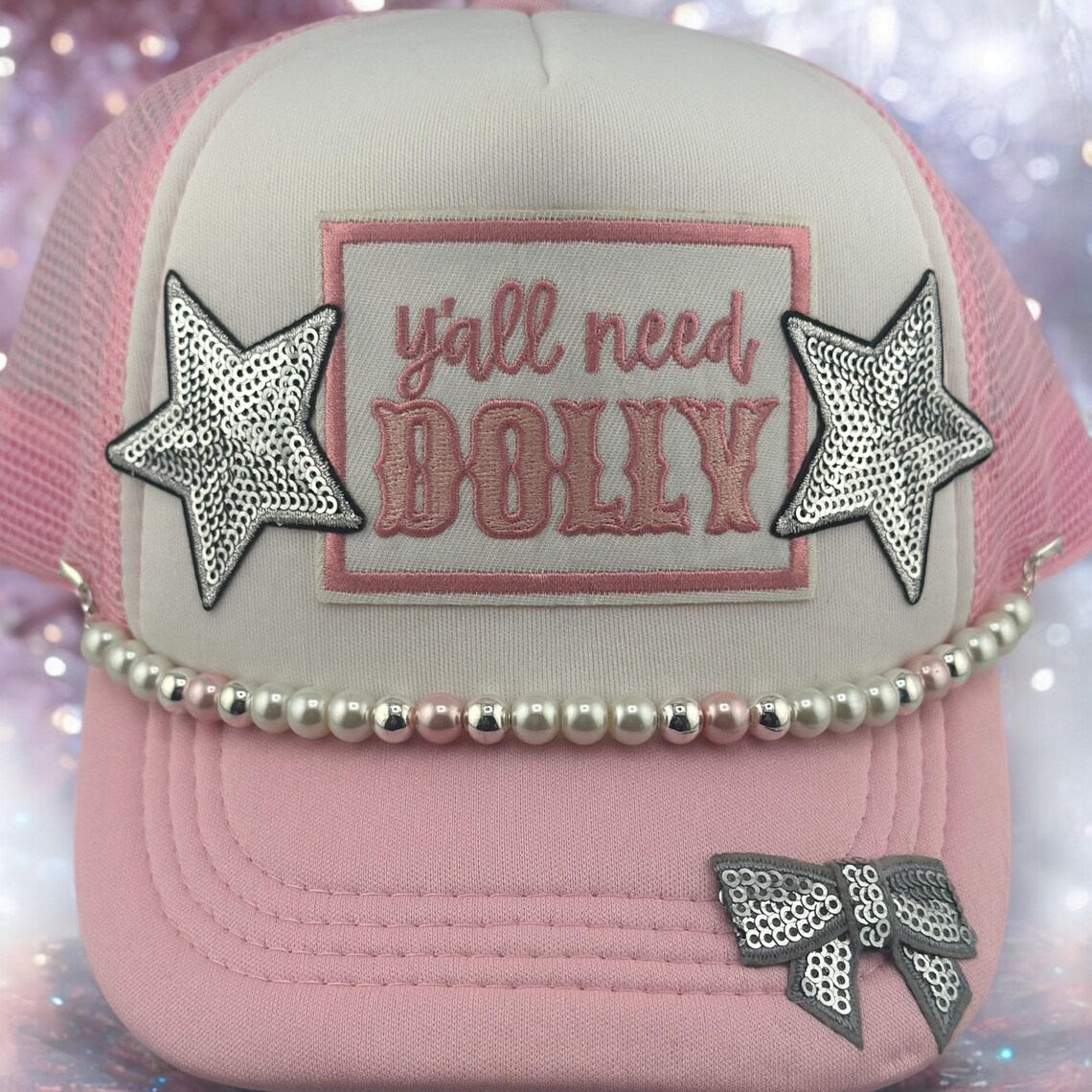 Youth Kids Dolly Parton Yall Need Dolly Trucker Hat W/ Hat Chain ...