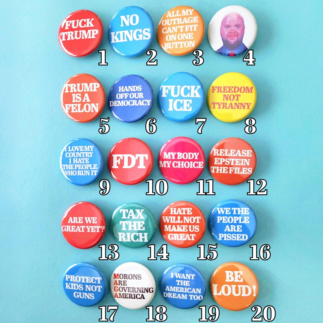 Political Buttons (SAVE!!!!) Handmade Pin Back Button Badges(1.25"/32mm ...