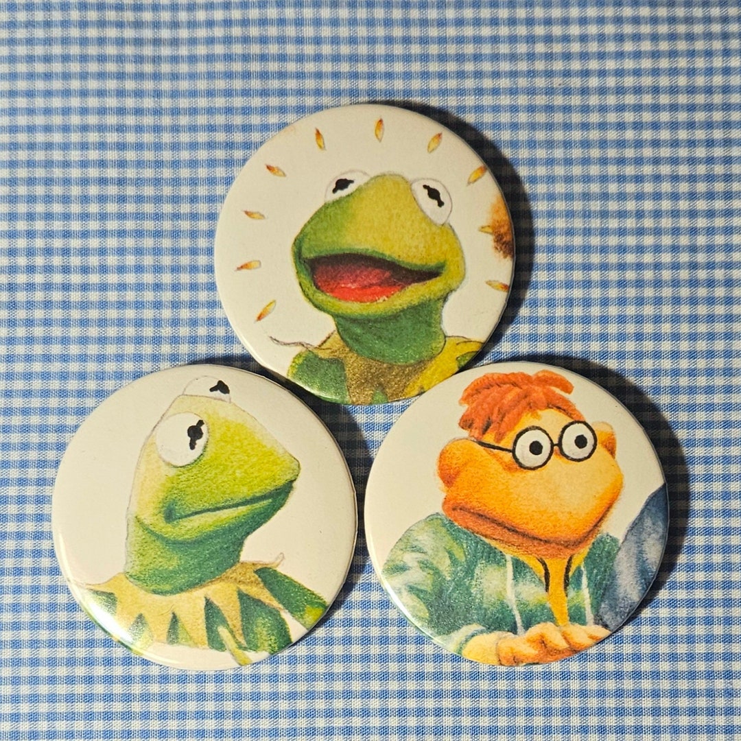 The Muppets Set of 3 Pinback Buttons, Kermit the Frog, Scooter, 2.25 ...